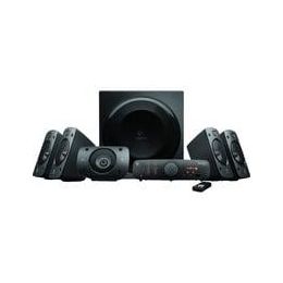 Logitech Speaker System Z906, PC-Lautsprecher schwarz, THX-zertifiziert, Retail Leistung: Nennleistung: 500 W Kanäle: 5.1 Anschlüsse: 3x 3,5-mm-Klinkenbuchse, 1x Kabelklemmen (5x), 1x koaxialer Digitaleingang, 2x optischer Digitaleingang, 1x Stereo-Cinch-Eingang, 1x Stromanschluss Frequenzbereich: 35 Hz - 20 kHz