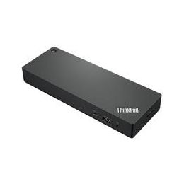 Lenovo ThinkPad Universal Thunderbolt 4 Dock, Dockingstation schwarz/rot Anschlüsse: 1x RJ-45, 2x DisplayPort-Ausgang, 1x HDMI-Ausgang, 2x Thunderbolt 4, 4x USB-A 3.2 (5 Gbit/s), 1x USB-C 3.2 (5 Gbit/s) Typ: Dockingstation