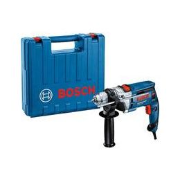 Bosch Schlagbohrmaschine GSB 16 RE Professional blau/schwarz, 750 Watt, Koffer Leistung/Spannung: 750 Watt Drehzahl max.: 2.800 U/min Schlagzahl: 47.600 min-1 Werkzeugaufnahme: Schnellspann-Bohrfutter