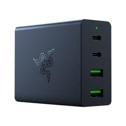 Razer USB-C 130W GaN Charger, Ladegerät schwarz Gleichzeitig ladbar: 4 Geräte Anschlüsse: 2x USB-C, 2x USB-A Stromquelle: Steckdose