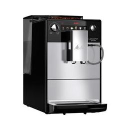 Melitta Latticia OT F300-101, Vollautomat silber Kapazität: 1,5 Liter Verbrauch: 1.450 Watt (Betrieb) Fassungsvermögen: 250 g Bohnenbehälter: 1