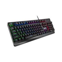 Inter-Tech NK-2000ME, Gaming-Tastatur schwarz, DE-Layout Layout: Deutsch Verbindung: Kabel Beleuchtung: RGB