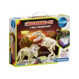 Clementoni Ausgrabungs-Set T-Rex & Triceratops, Experimentierkasten Altersangabe: ab 7 Jahren Serie: Galileo Science