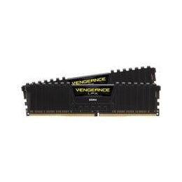 Corsair DIMM 32 GB DDR4-2666 (2x 16 GB) Dual-Kit, Arbeitsspeicher schwarz, CMK32GX4M2A2666C16, Vengeance LPX, INTEL XMP