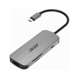 Acer Multi-Port Adapter, Dockingstation silber, USB-C, HDMI, USB-A Geeignet für: Notebooks Anschlüsse: 1x HDMI-Ausgang, 3x USB-A 3.2 (5 Gbit/s), 1x USB-C 3.2 (5 Gbit/s) Stromversorgung: USB-Betrieb Typ: Dockingstation