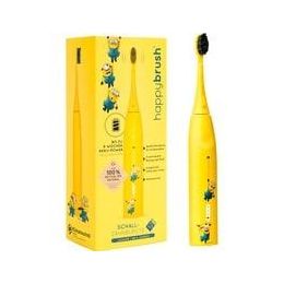 happybrush StarterKit Schall Eco VIBE 3 Minions, Elektrische Zahnbürste gelb Stufen: 3 Stufen Timer: 2-Minuten-Timer (4-mal 30 Sekunden) Geschwindigkeit: 40.000 Pulsationen/Minute