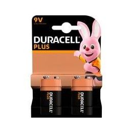 Duracell Plus, Batterie 2 St&uuml;ck, E-Block (9-Volt-Block)
