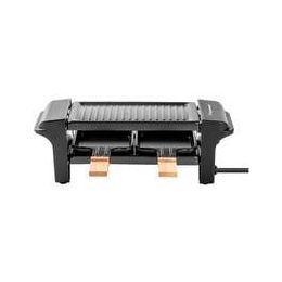 Bestron Mini Raclette schwarz/holz, für 2 Personen Leistung: 350 Watt Grillplatte: Guss-Platte Raclette-Pfännchen: 2 Reinigung: Antihaftbeschichtung, Spülmaschinenfeste (Zubehör)-Teile, Grill-/Heizplatte abnehmbar