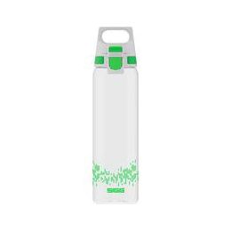 Sigg Trinkflasche Total Clear One MyPlanet "Green" 0,75L transparent/hellgrün, Ein-Hand-Verschluss ONE Material: Tritan Renew Besteht aus: Trinkflasche, Siebeinsatz, Verschlussdeckel ONE Fassungsvermögen: 0,75 Liter