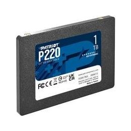 PATRIOT P220 1 TB, SSD schwarz, SATA III 6 Gb/s, 2,5"