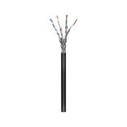 goobay Patchkabel Outdoor Cat.6 SFTP schwarz, 100 Meter, doppelt geschirmt Verwendung: Zum Verbinden von Computern mit einem Hub bzw. Switch innerhalb eines Netzwerks Anschlüsse: 1x Kabelende ohne Stecker auf 1x Kabelende ohne Stecker Version: Cat.6