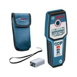 Bosch Multidetektor GMS 120 Professional, Ortungsgerät blau/schwarz, Schutztasche Aufspürbare Materialien: Holzbalken, Stromleitungen, Eisen, andere Metalle