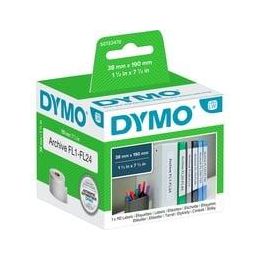 Dymo LabelWriter ORIGINAL Ordneretiketten schmal 38x190mm, 1 Rolle mit 110 Etiketten wei&szlig;, permanent klebend, S0722470