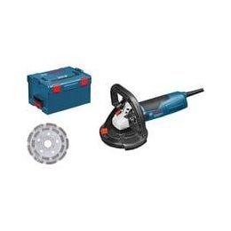 Bosch Betonschleifer GBR 15 CAG Professional blau, L-BOXX 238, 1500 Watt Leistung/Spannung: 1.500 Watt Werkzeug-Aufnahme: Schleifspindel-Gewinde M 14 Materialeignung: Beton Verwendungszweck: Zum Schleifen von Wänden und Betonböden