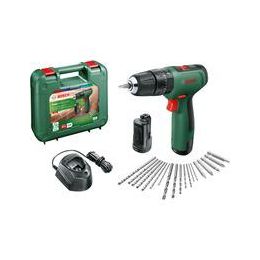 Bosch Akku-Schlagbohrschrauber EasyImpact 1200 + Bit- und Bohrer-Set gr&uuml;n/schwarz, 2x Li-Ionen Akku 1,5Ah, Koffer