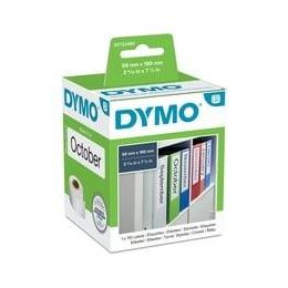 Dymo LabelWriter ORIGINAL Ordneretiketten breit 59x190mm, 1 Rolle mit 110 Etiketten wei&szlig;, permanent klebend, S0722480