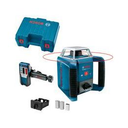 Bosch Rotationslaser GRL 400 H Professional, mit Empfänger blau/schwarz, Koffer, rote Laserlinie Laser Klasse: 2 Arbeitsbereich: 20 Meter Projektion: 1 Punkte