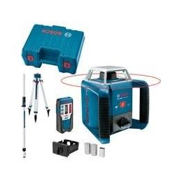 Bosch Rotationslaser GRL 400 H Professional, mit Baustativ blau, Koffer, rote Laserlinie Laser Klasse: 2 Arbeitsbereich: 20 Meter