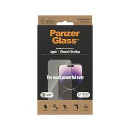 PanzerGlass Bildschirmschutz Ultra-Wide Fit, Schutzfolie transparent, iPhone 14 Pro Max geeignet für: Handy Kompatibel zu: iPhone 14 Pro Max Material: Glass