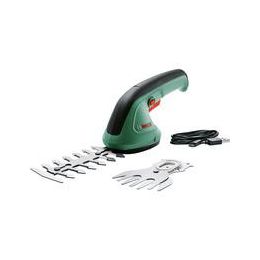 Bosch Akku-Strauch und Grasschere EasyShear Set, 3,6Volt, Strauchschere grün/schwarz, Li-Ionen Akku 1,5Ah Leistung/Spannung: Akku-Betrieb, 3,6Volt Schnittbreite: 80 mm Verwendung: Für leichte Schneidearbeiten an Buschen und Rasenkanten Sicherheitsfunktionen: Sicherheits-Einschaltsperre für Ein-/Ausschalter