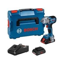 Bosch Akku-Schlagschrauber GDS 18V-450 HC Professional, 18Volt blau/schwarz, 2x Li-Ion Akku ProCORE18V 4,0Ah, Bluetooth Modul, in L-BOXX