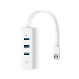 TP-LINK 3-Port-USB3.0-Hub & Gigabit-Ethernet-Adapter, USB-Hub wei&szlig;