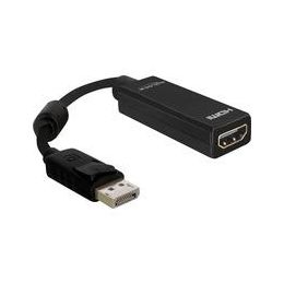 Delock Adapter DP-Stecker auf HDMI-Buchse schwarz, 12,5 cm