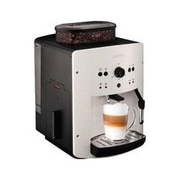 Krups Espresso-Kaffee-Vollautomat EA 8105 weiß/schwarz Kapazität: 1,7 Liter Verbrauch: 1.450 Watt (Betrieb) Fassungsvermögen: 275 g Bohnenbehälter: 1