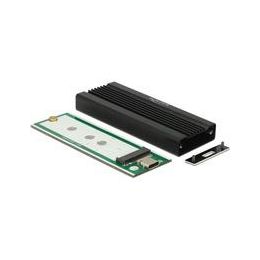 Delock Externes Geh&auml;use f&uuml;r M.2 NVMe PCIe SSD, Laufwerksgeh&auml;use schwarz, mit SuperSpeed USB 10 Gbps (USB 3.2 Gen 2) USB Type-C Buchse