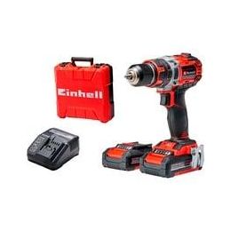 Einhell Professional Akku-Schlagbohrschrauber TE-CD 18/50 Li-i BL, 18Volt rot/schwarz, 2x Li-Ionen Akku 2,0Ah Leistung/Spannung: Akku-Betrieb, 18Volt Drehzahl max.: 1.800 U/min Schlagzahl: 28.800 /min Werkzeug-Aufnahme: Schnellspann-Bohrfutter