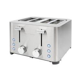 ProfiCook Toaster PC-TA 1252 edelstahl, 1.500 Watt, für 4 Scheiben Toast Leistung: 1.500 Watt Kapazität: 4 Scheiben Toast Funktionen: Auftauen, Aufwärmen, Stopp-Taste Ausstattung: Brotzentrierung, Brötchenaufsatz, Krümelschublade