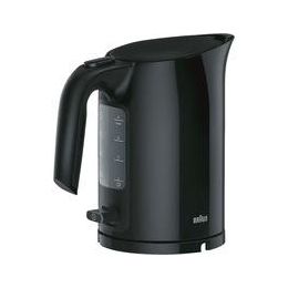 Braun PurEase WK 3000, Wasserkocher schwarz, 1 Liter Leistung: 2.200 Watt Fassungsvermögen: 1 Liter Deckel: Klappdeckel, Öffnen per Knopfdruck Sicherheit: Abschalt-Automatik