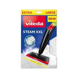 Vileda Ersatzbezug f&uuml;r Steam XXL, Wischbezug wei&szlig;, 2 St&uuml;ck
