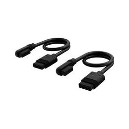 Corsair iCUE LINK Slim-Kabel, 200mm, 90&deg; abgewinkelt schwarz, 2 St&uuml;ck
