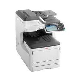 OKI MC883dn, Multifunktionsdrucker grau/anthrazit, USB, LAN, Scan, Kopie, Fax, Duplex (Druck), Duplex (Scan)