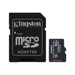 Kingston Industrial 64 GB microSDHC, Speicherkarte schwarz, UHS-I U3, Class 10, V30, A1