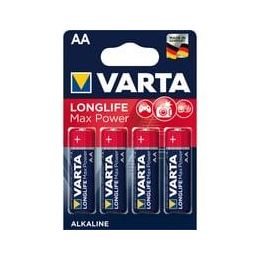 Varta Longlife Max Power AA, Batterie 4 Stück, AA Technologie: Alkali-Mangan Anzahl: 4 Stück Typ: AA (Mignon) Bezeichnung: LR6