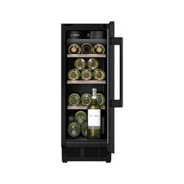 Bosch KUW20VHF0 Serie | 6, Weinkühlschrank schwarz Anzahl Flaschen max: 21 Flaschen Klimaklasse: SN-ST Tür-Anschlag: Rechts (Wechselbar)
