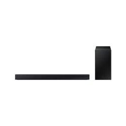 Samsung C-Soundbar HW-C460G schwarz, Bluetooth, Optischer Eingang Leistung: Musikleistung: 300 W Kanäle: 2.1 Anschlüsse: 1x optischer Digitaleingang, 1x USB 2.0