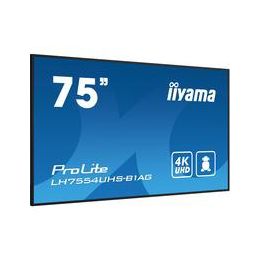 iiyama ProLite LH7554UHS-B1AG, Public Display schwarz, UltraHD/4K, IPS, Lautsprecher Sichtbares Bild: 189 cm (75 Zoll) Auflösung: 3840 x 2160 Pixel Reaktionszeit: 8 ms (GtG) Format: 16:9