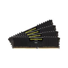 Corsair DIMM 64 GB DDR4-2666 (4x 16 GB) Quad-Kit, Arbeitsspeicher schwarz, CMK64GX4M4A2666C16, Vengeance LPX, INTEL XMP