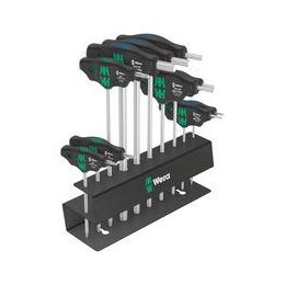 Wera Bicycle Set 6, Schraubendreher schwarz/gr&uuml;n, 10-teilig, mit Metall-Rack zur Wandmontage