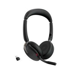 Jabra Evolve2 65 Flex Duo, Headset schwarz, Stereo, UC, USB-C, Link380c