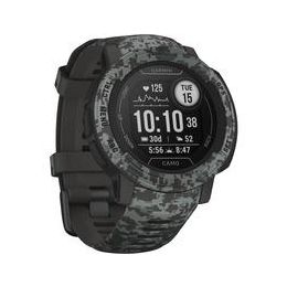 Garmin Instinct 2, Smartwatch dunkelgrau/tarnfarben, Camo Edition Display: 2,3 cm (0,9 Zoll) Kommunikation: Bluetooth Armbandlänge: 135 - 230 mm