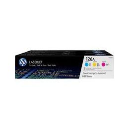 HP Toner Combopack 126A (CF341A) Typ: Tonerkartusche Druckfarbe: Gelb, Cyan, Magenta Volumen: 1.000 Blatt (Farbe) Geeignet für: Hewlett-Packard
