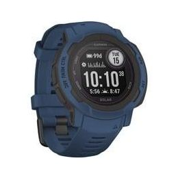 Garmin Instinct 2 Solar, Smartwatch dunkelblau Display: 2,3 cm (0,9 Zoll) Kommunikation: Bluetooth Armbandlänge: 135 - 230 mm