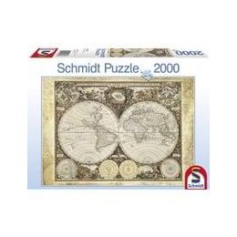 Schmidt Spiele Puzzle Historische Weltkarte Teile: 2000 Größe: 96,8 x 69,2 cm Altersangabe: ab 12 Jahren