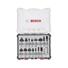 Bosch Fräser-Set, 15-teilig 6mm-Schaft Materialeignung: Holz Schaft: Ø 6 mm Anzahl: 15 -teilig