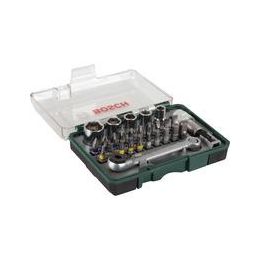 Bosch Mini Ratschen-Set 27-teilig, Werkzeug-Set gr&uuml;n