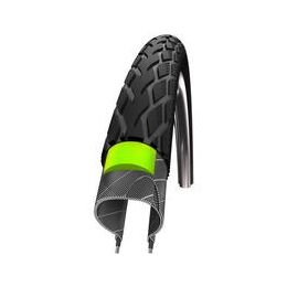 Schwalbe Marathon, Reifen schwarz, ETRTO: 37-622 Reifentyp: Trekking & Citybike Ausführung: Drahtreifen Sicherheit: Pannenschutz: GreenGuard, reflektierender Streifen
